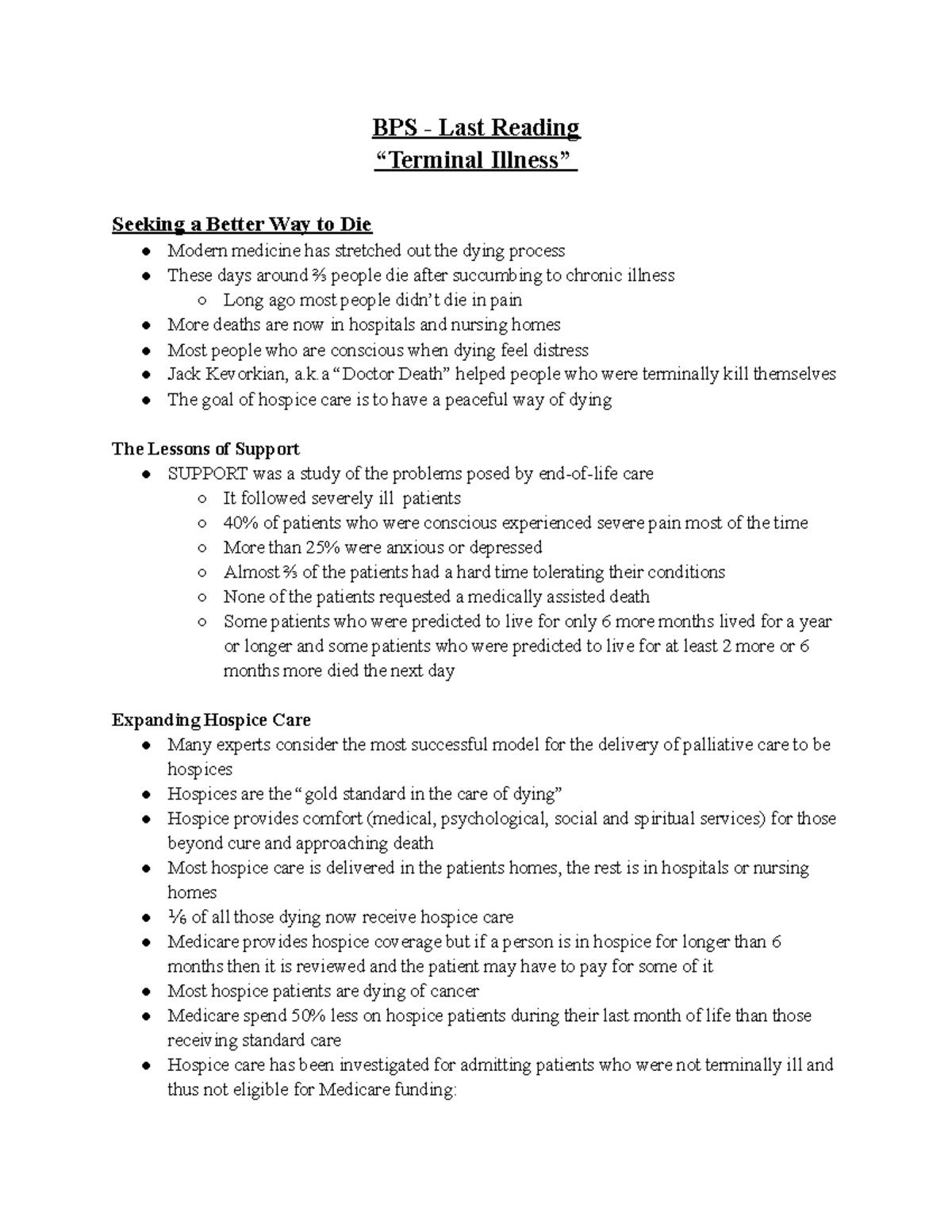 BPS - 3rd Reading - BPS - Last Reading “Terminal Illness” Seeking a ...