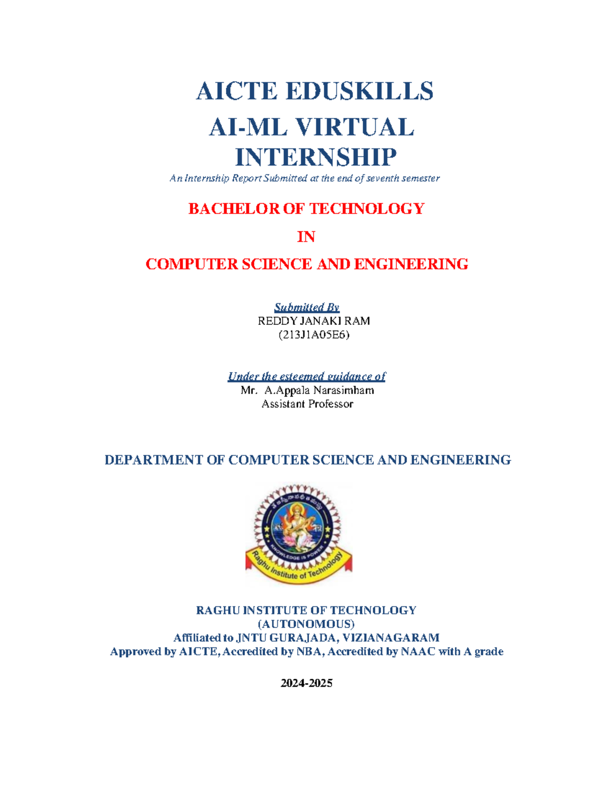 Updated Internship Project Report - AICTE EDUSKILLS AI-ML VIRTUAL ...