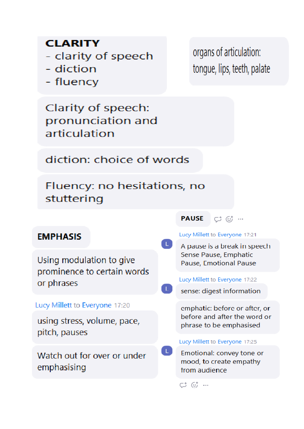 Lamda Value of pause, emphasis and clarity of speech - CLARITY clarity of speech organs of - Studocu