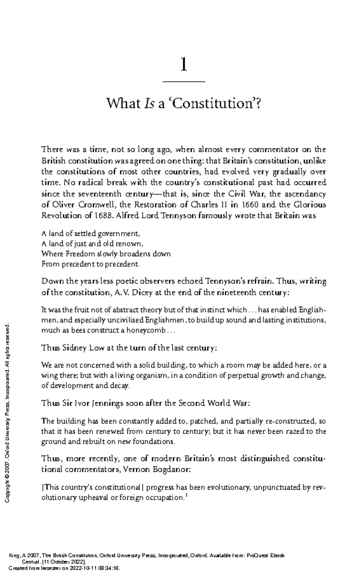 The British Constitution - (1. What Is a Constitution ) - 1 What Is a ...