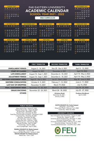 Silliman University College Calendar SY 2020 2021a - Accountancy 21 ...