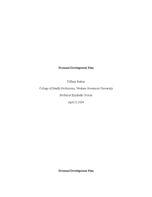 TASK 3 PART ONE - personal growth plan - RRM3 D268 Task 3 TEMPLATE ...