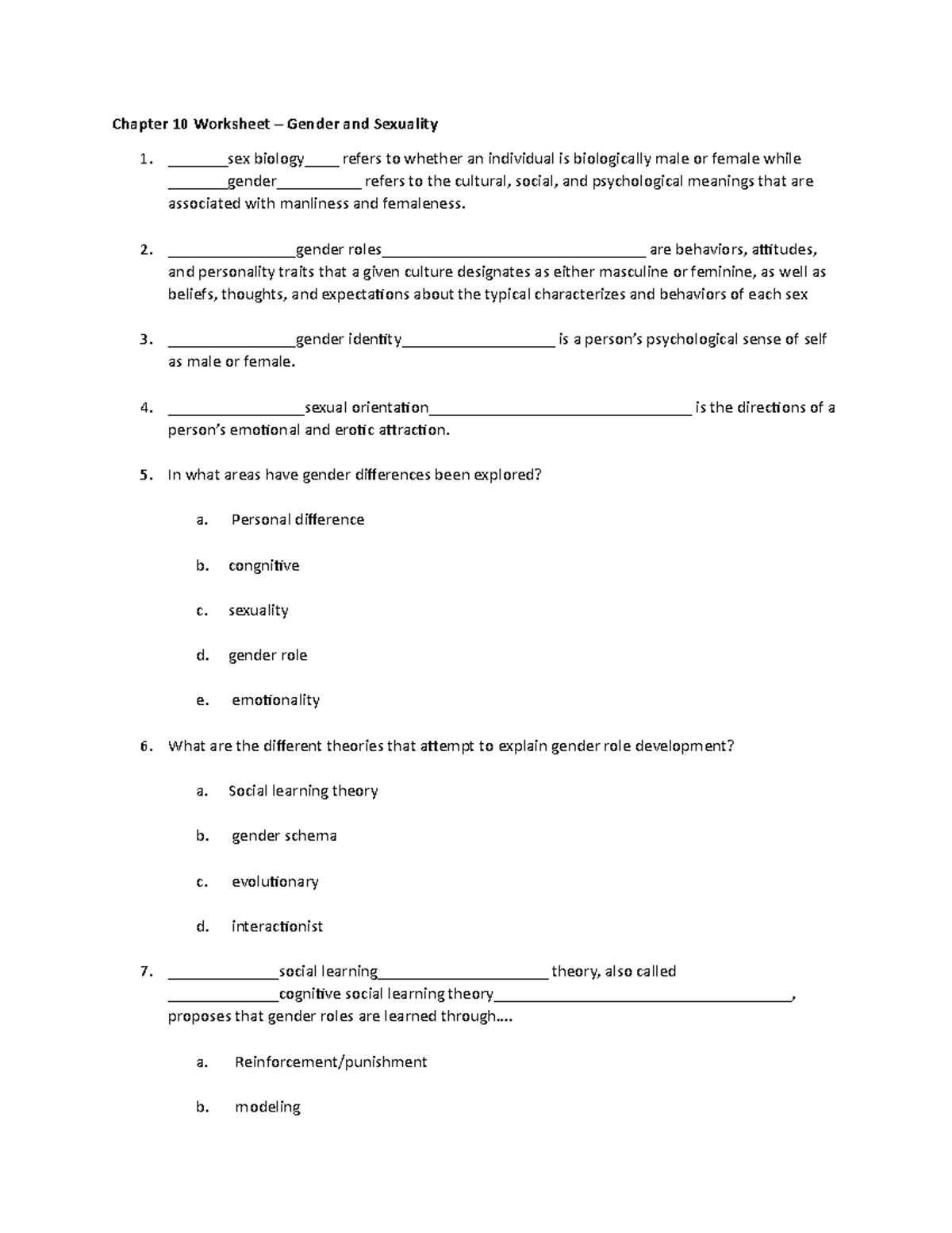 Chapter 10 Worksheet - Simon - Chapter 10 Worksheet – Gender and ...