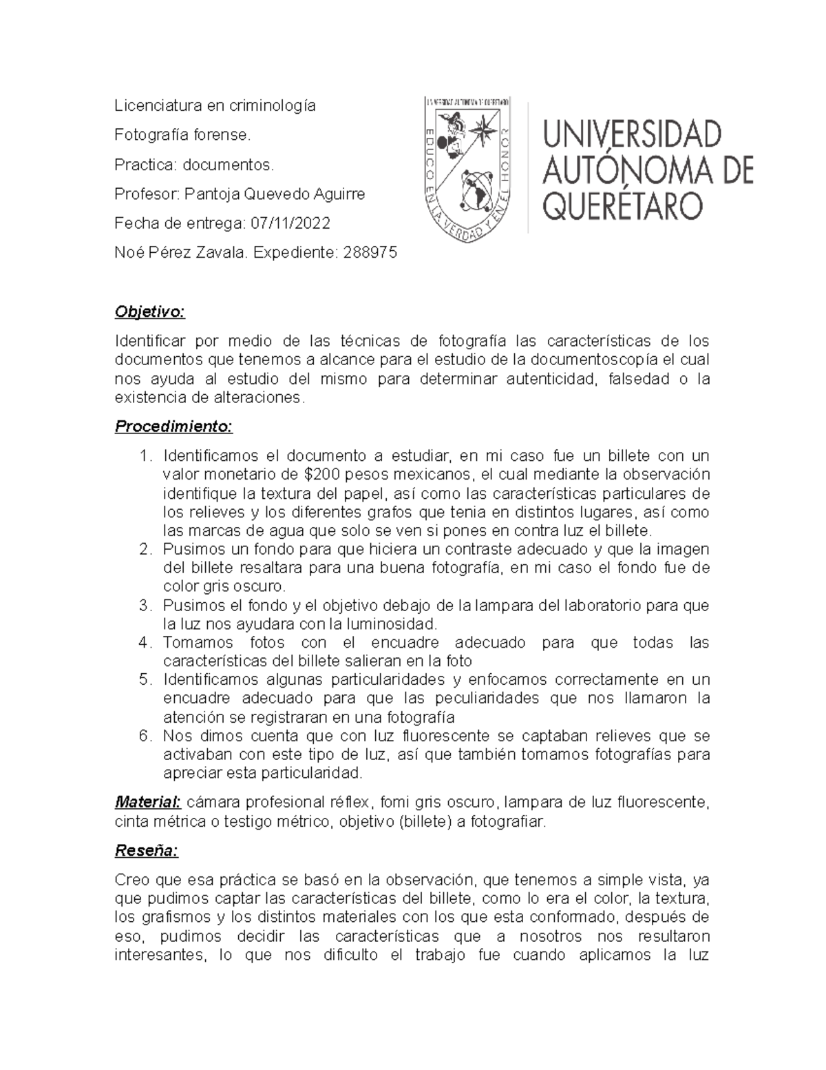 Documentoscopía - forense - Licenciatura en criminología Fotografía ...