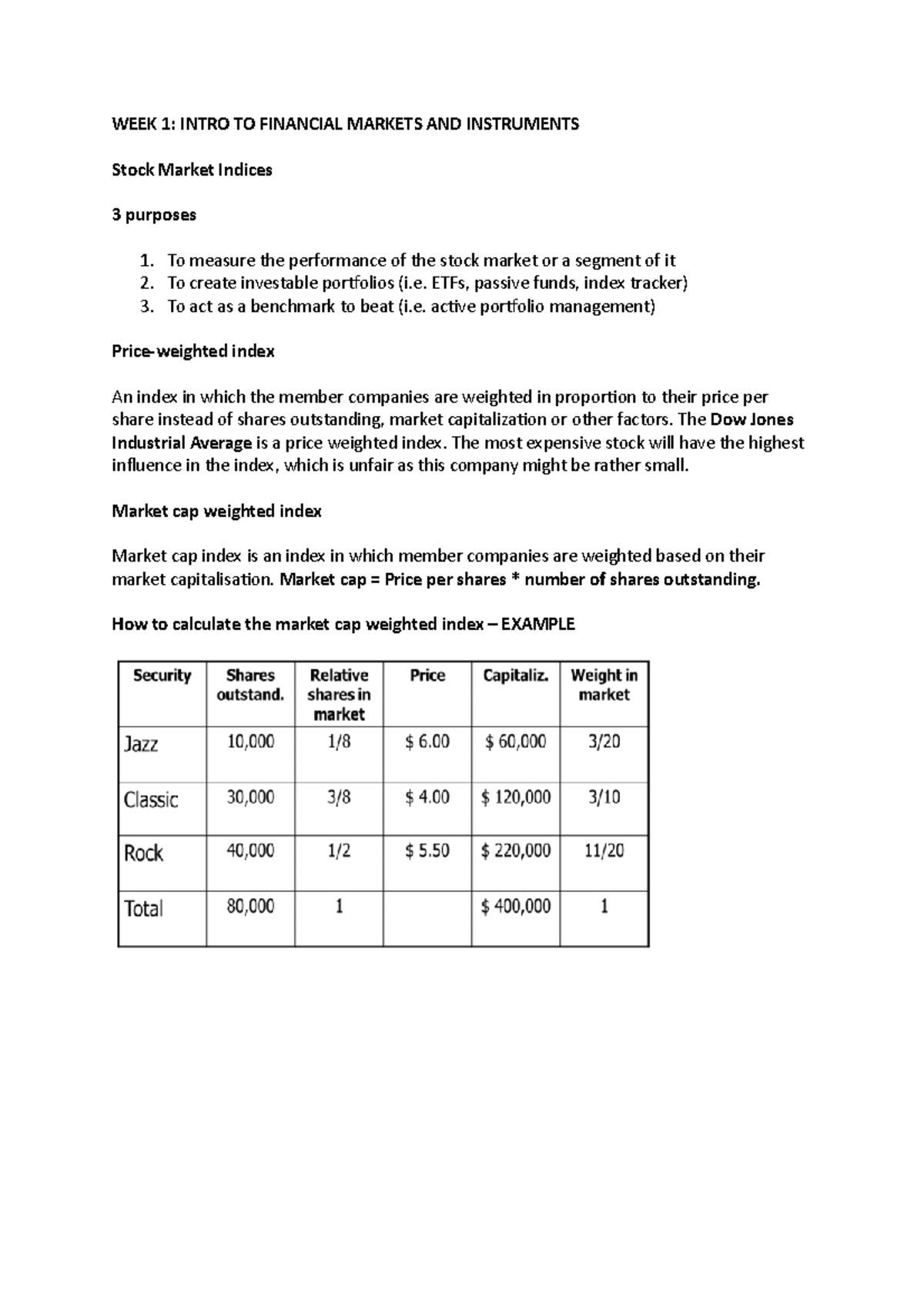 WEEK 1 - Intro to Financial Market and Instruments - WEEK 1: INTRO TO ...