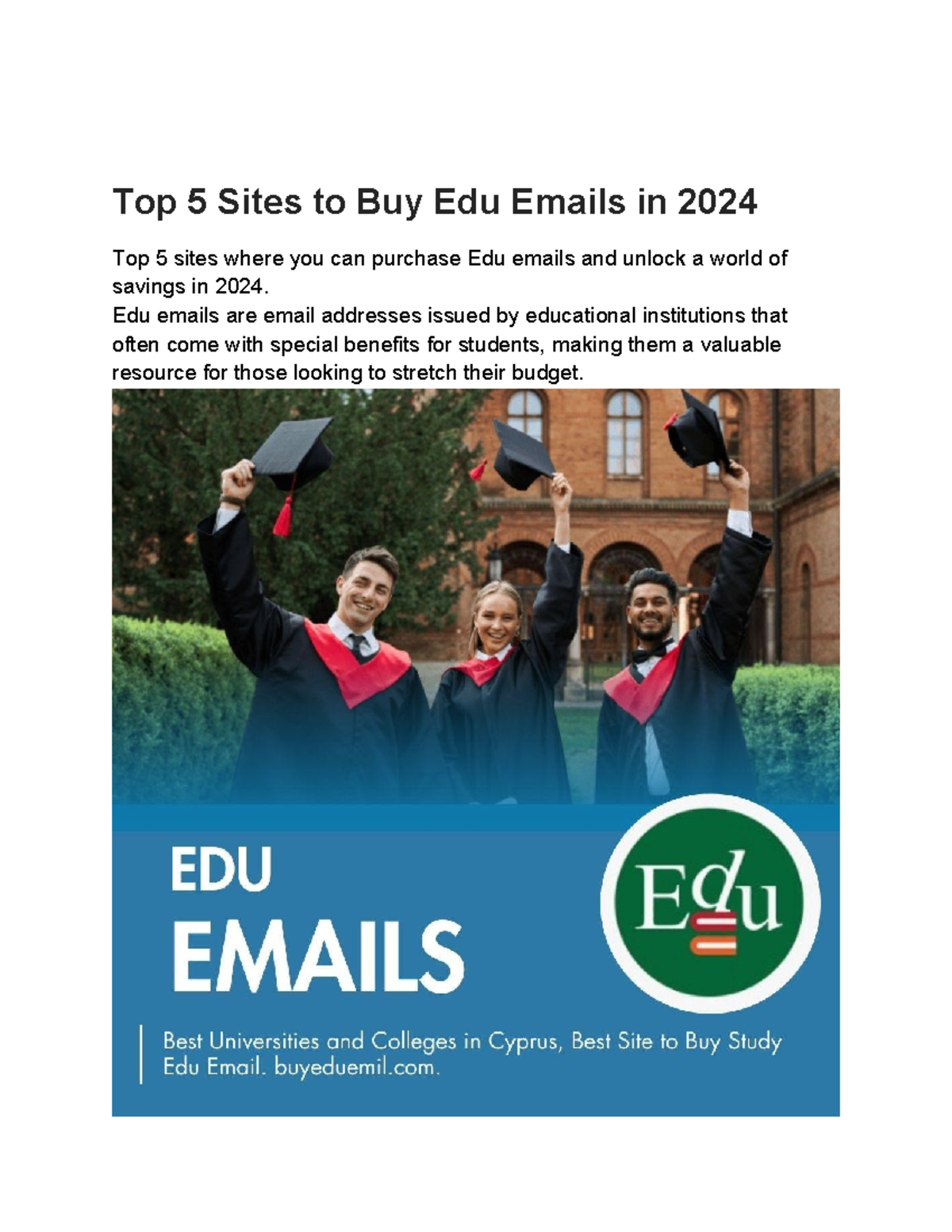 Top 5 Sites to Buy Edu Emails in 2024 - Top 5 Sites to Buy Edu Emails ...