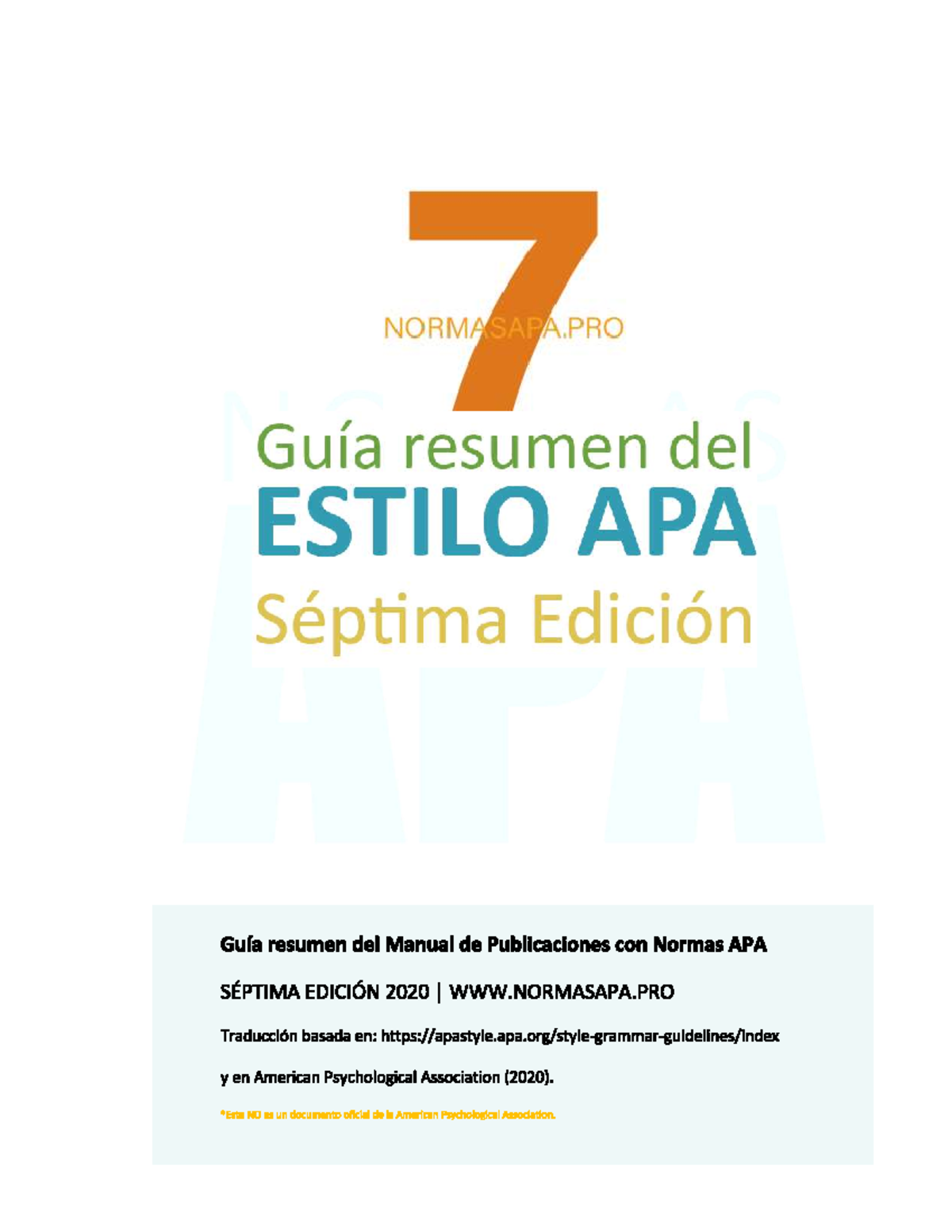 Normas APA septima edición - Procedimiento penal (oral y escrito) - Studocu