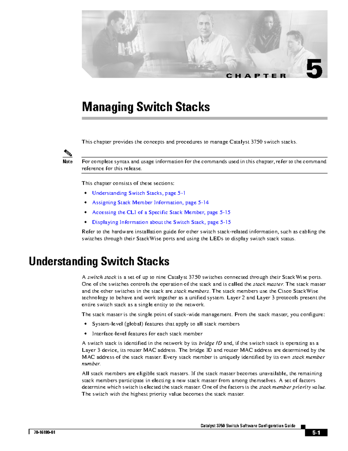 Managing switch stacks CN - ####### C H A P T E R Catalyst 3750 Switch Software Configuration ...