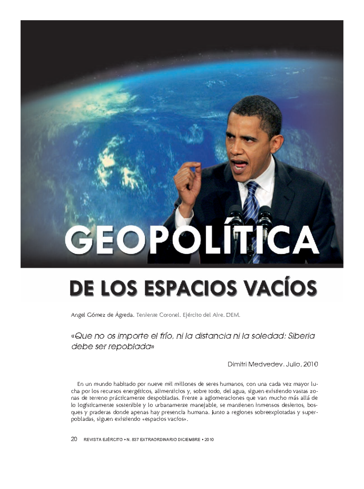 Geopolítica de los espacios vacíos - En un mundo habitado por nueve mil ...