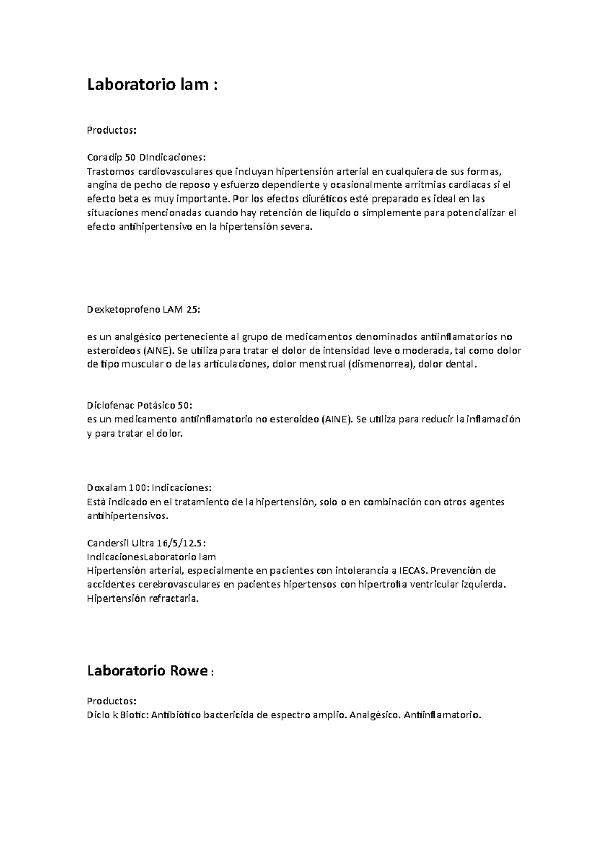 Tarea de edgar steward - Tipos de laboratorios, sus medicamentos y sus ...