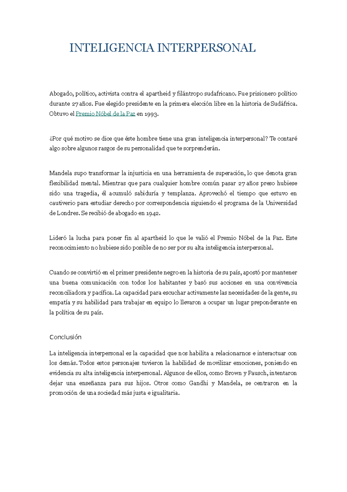 Inteligencia Interpersonal - INTELIGENCIA INTERPERSONAL Abogado ...
