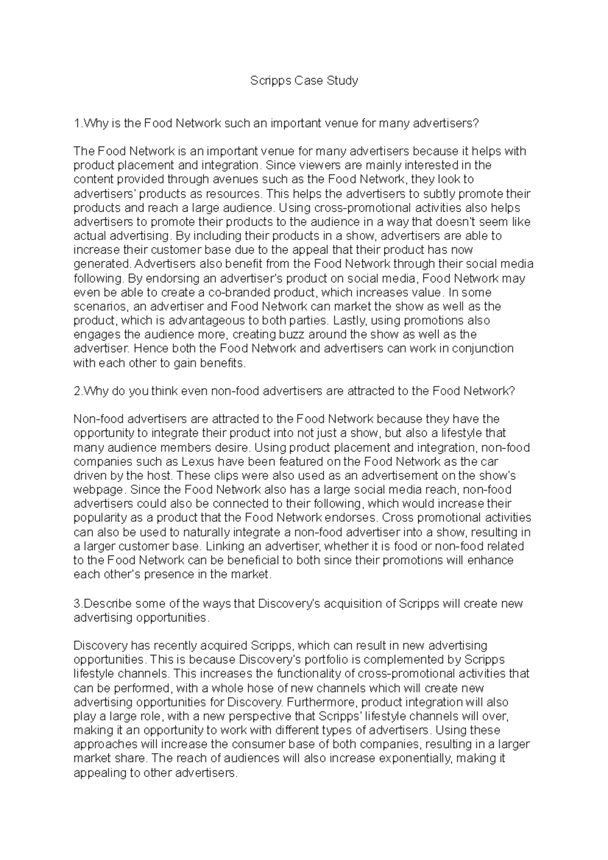 Scripps Case Study - Intro to Marketing - Chip Frame - Scripps Case ...