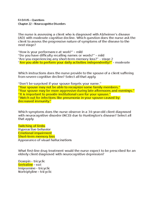 FA Davis Questions - MH - Ch 12 - Crisis - FA Davis CHAPTER 12 – CRISIS ...