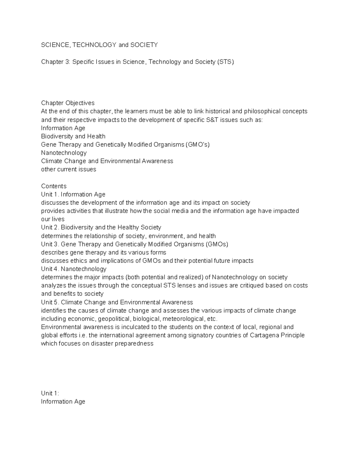 STS Final Slides - great - SCIENCE, TECHNOLOGY and SOCIETY Chapter 3 ...