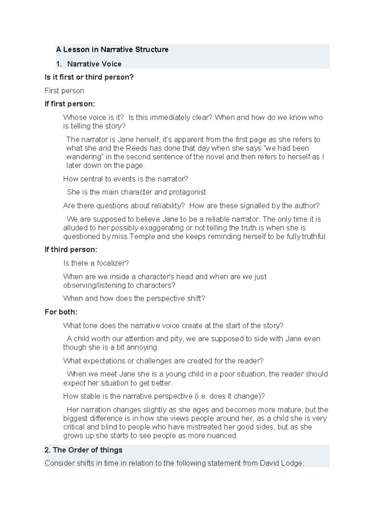 A lesson in narrative structure - A Lesson in Narrative Structure 1 ...