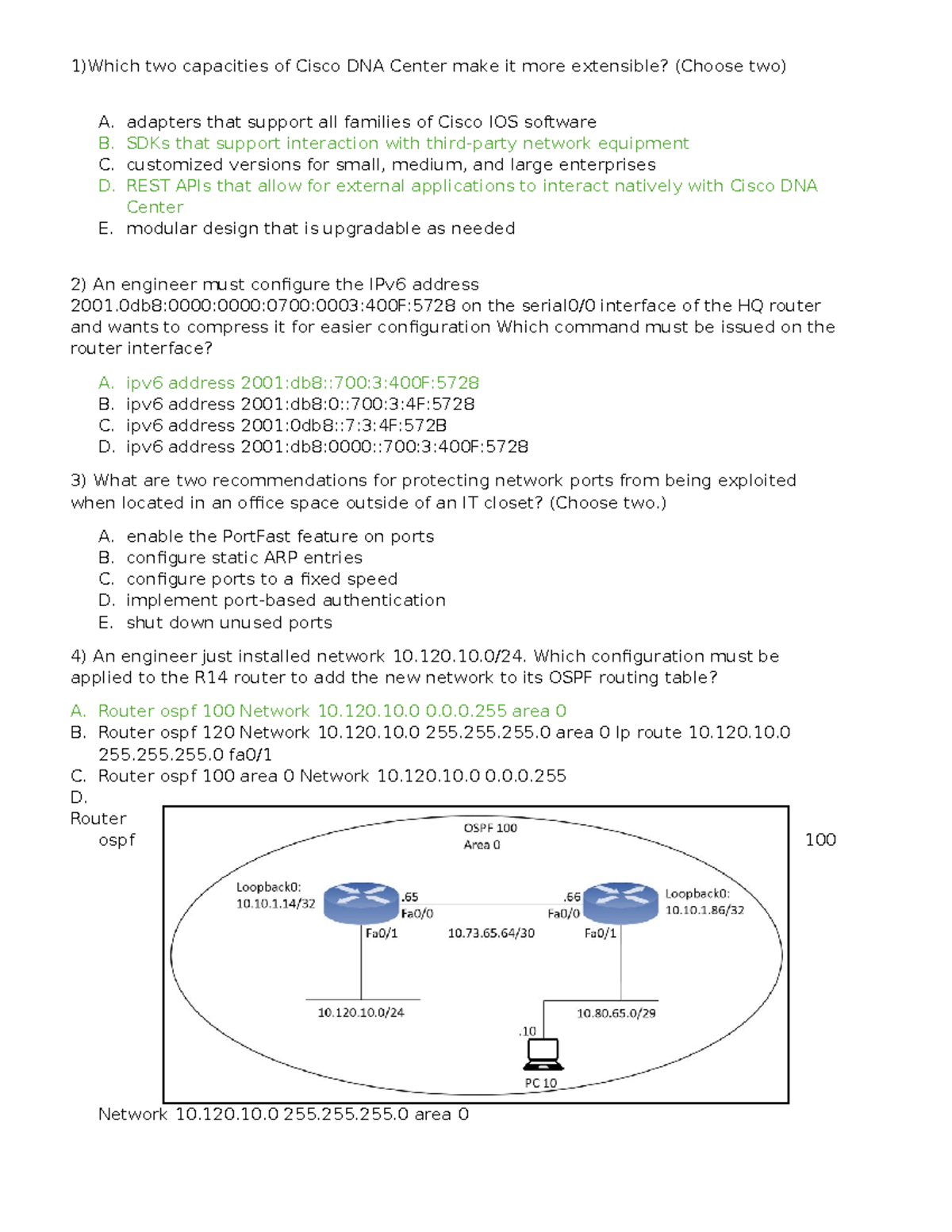Ccna dump - 1)Which two capacities of Cisco DNA Center make it more ...