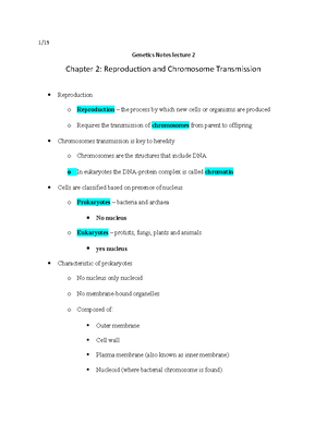 Lecture 6 extranuclear inheritance and maternal effect - Studocu