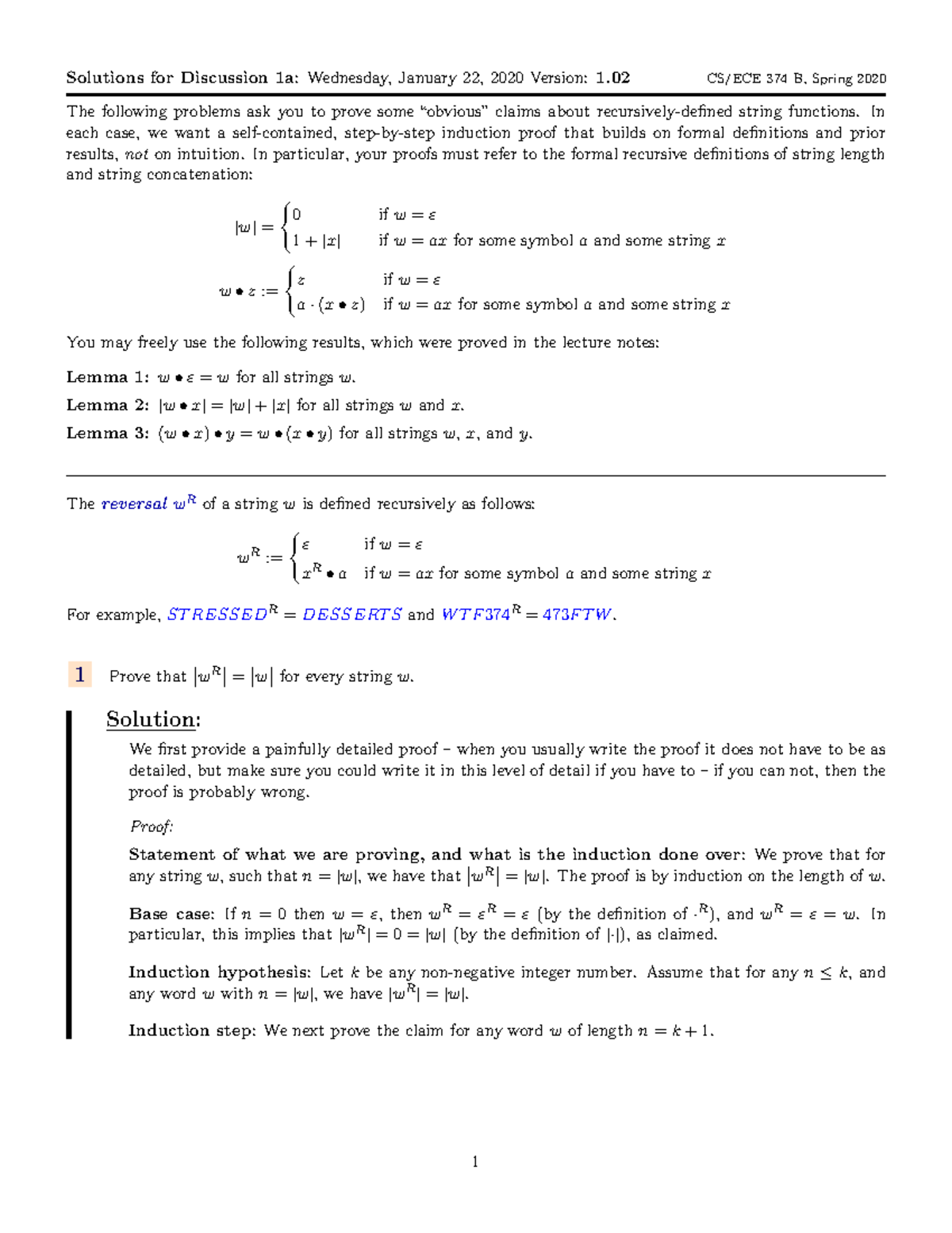 Lab 01 a sol - midterm - Solutions for Discussion 1a: Wednesday ...