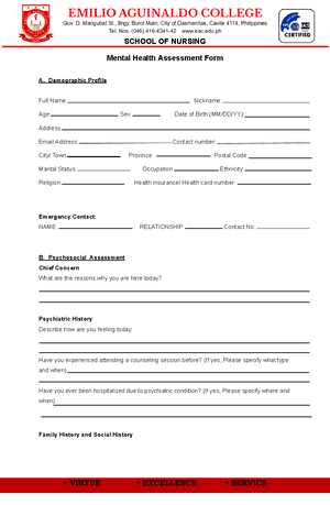 MHA Tools .............. - Mental Health Assessment Tools Laois Offaly ...