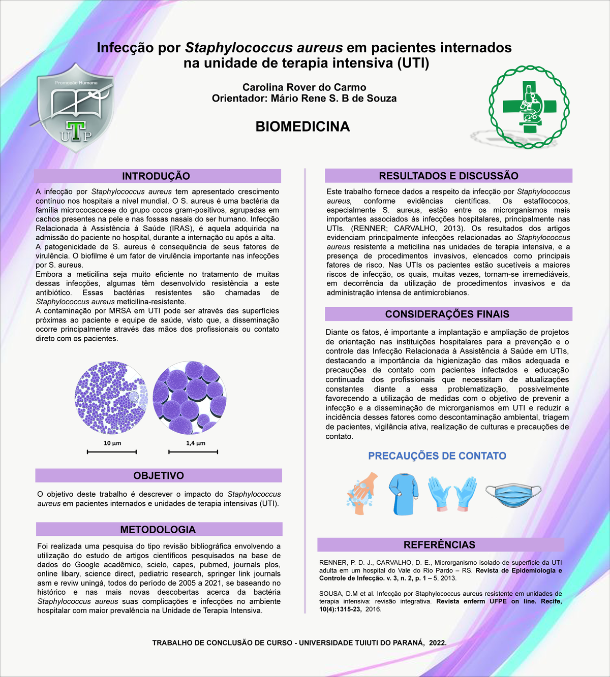 Banner Carolina Rover - Infecção por Staphylococcus aureus em pacientes ...