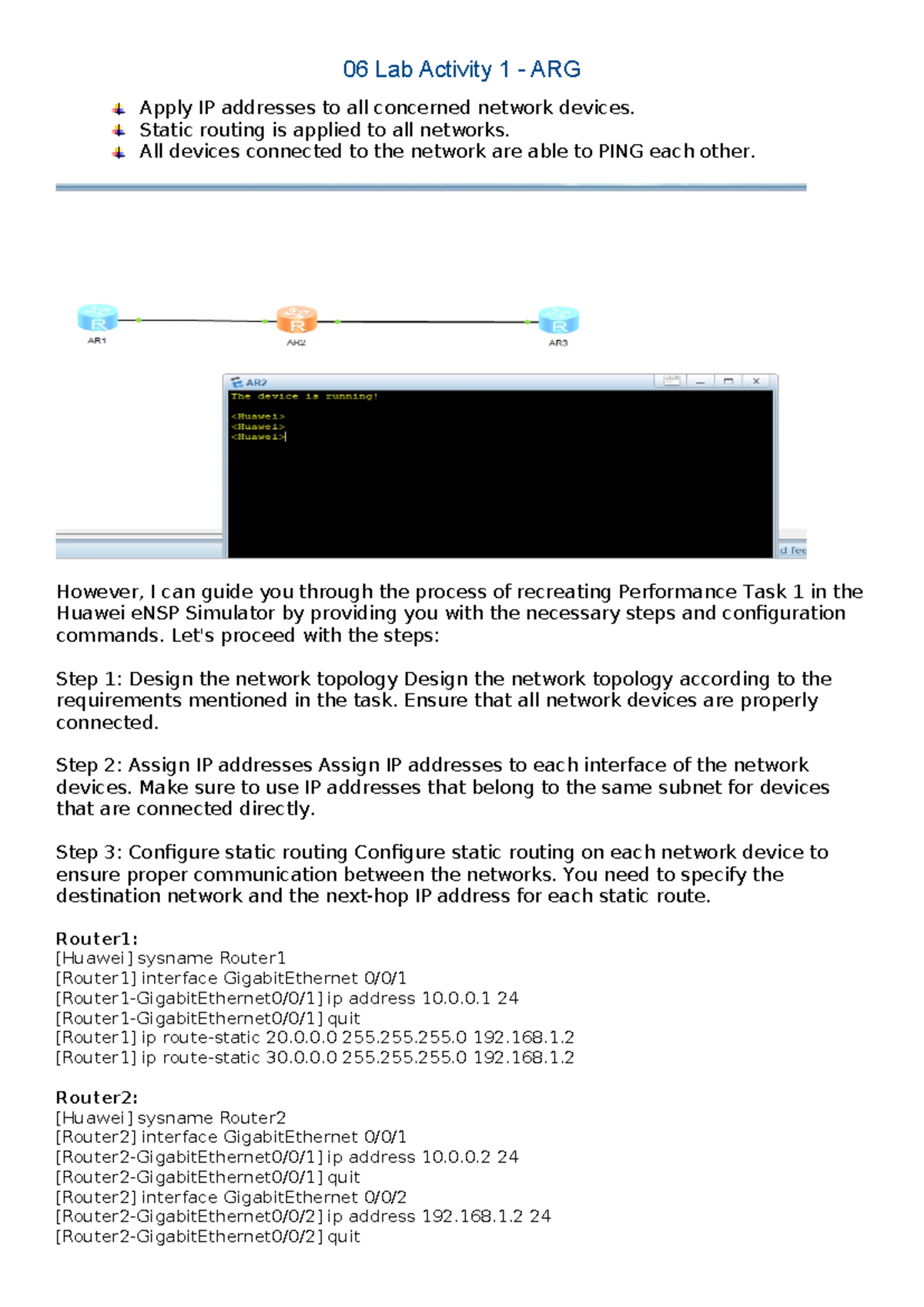 06 Lab Activity 1 - ARG - BACHELOR OF SCIENCE IN INFORMATION SYSTEM ...