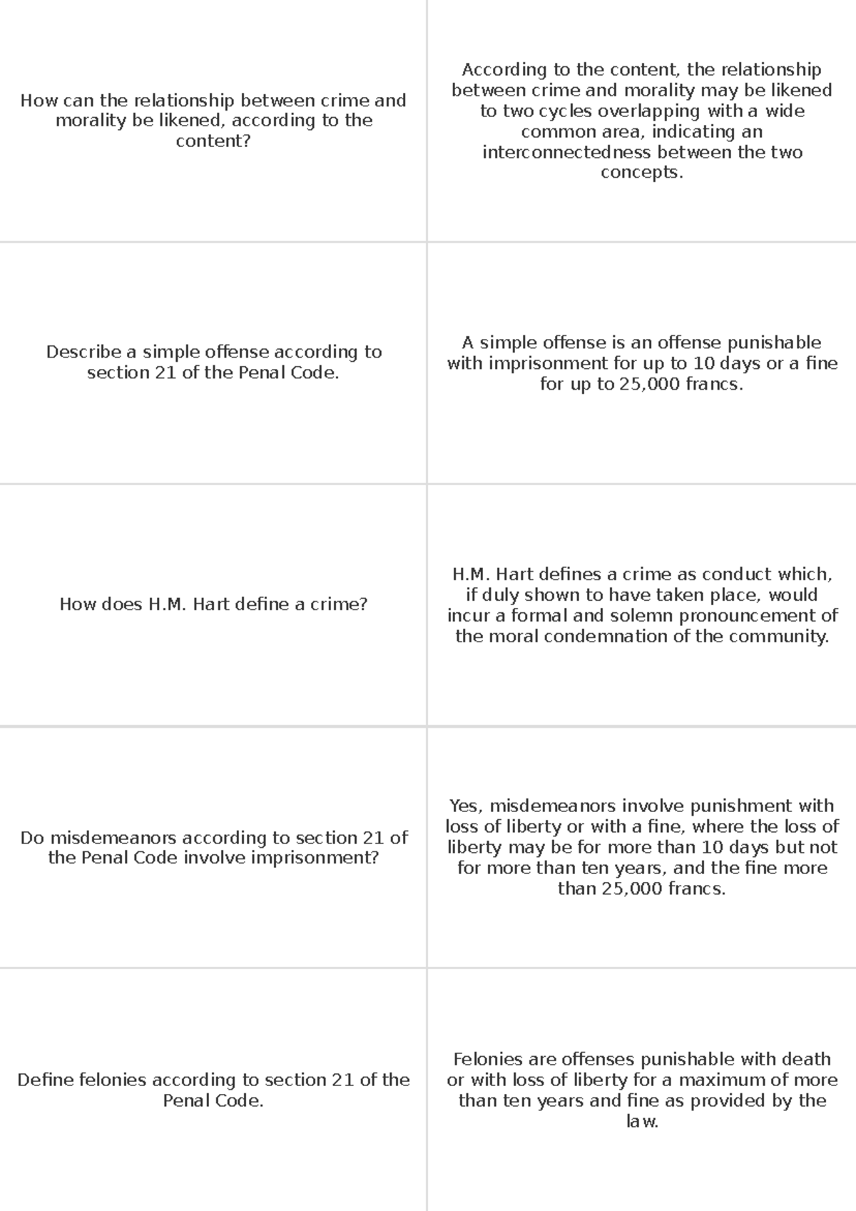 Crime flashcards - flash cards - How can the relationship between crime ...