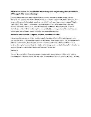 Week 6 SOAP - Problem Statement: AC is a 17-year-old female that ...