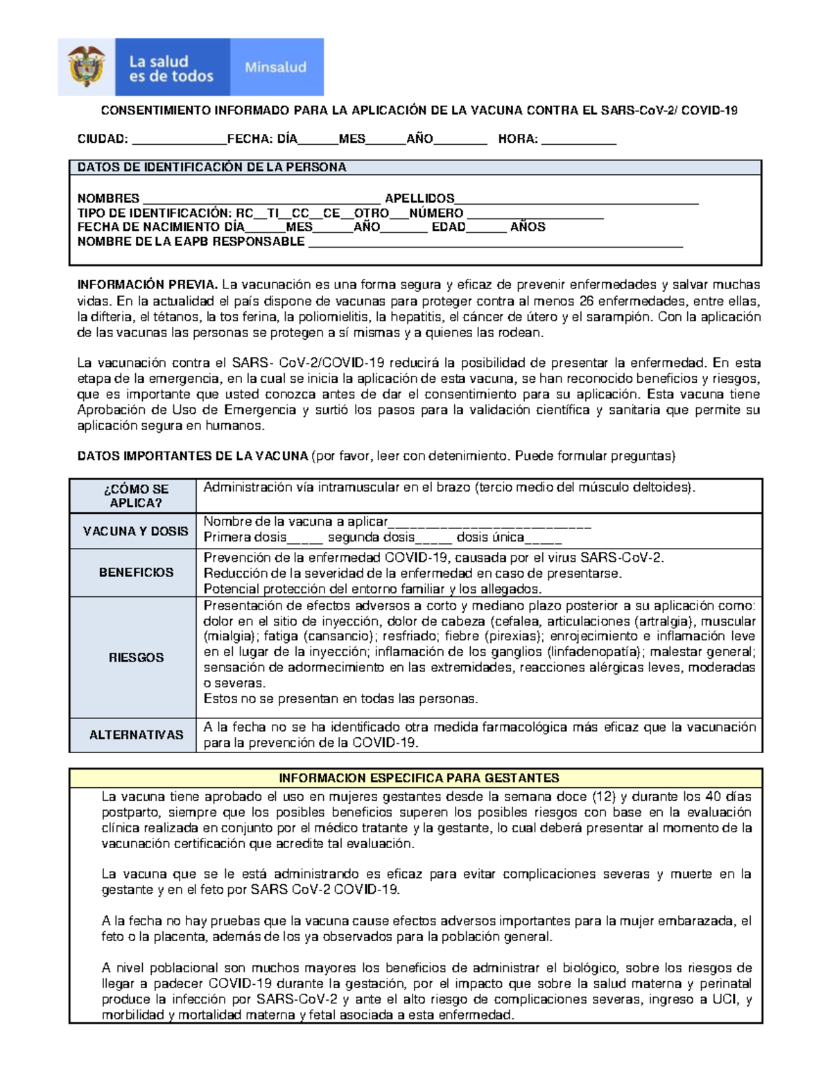 Consentimiento - dsadasdad - CONSENTIMIENTO INFORMADO PARA LA ...