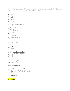 Sample Problem in Alternating Current Analysis Solution - Sample ...