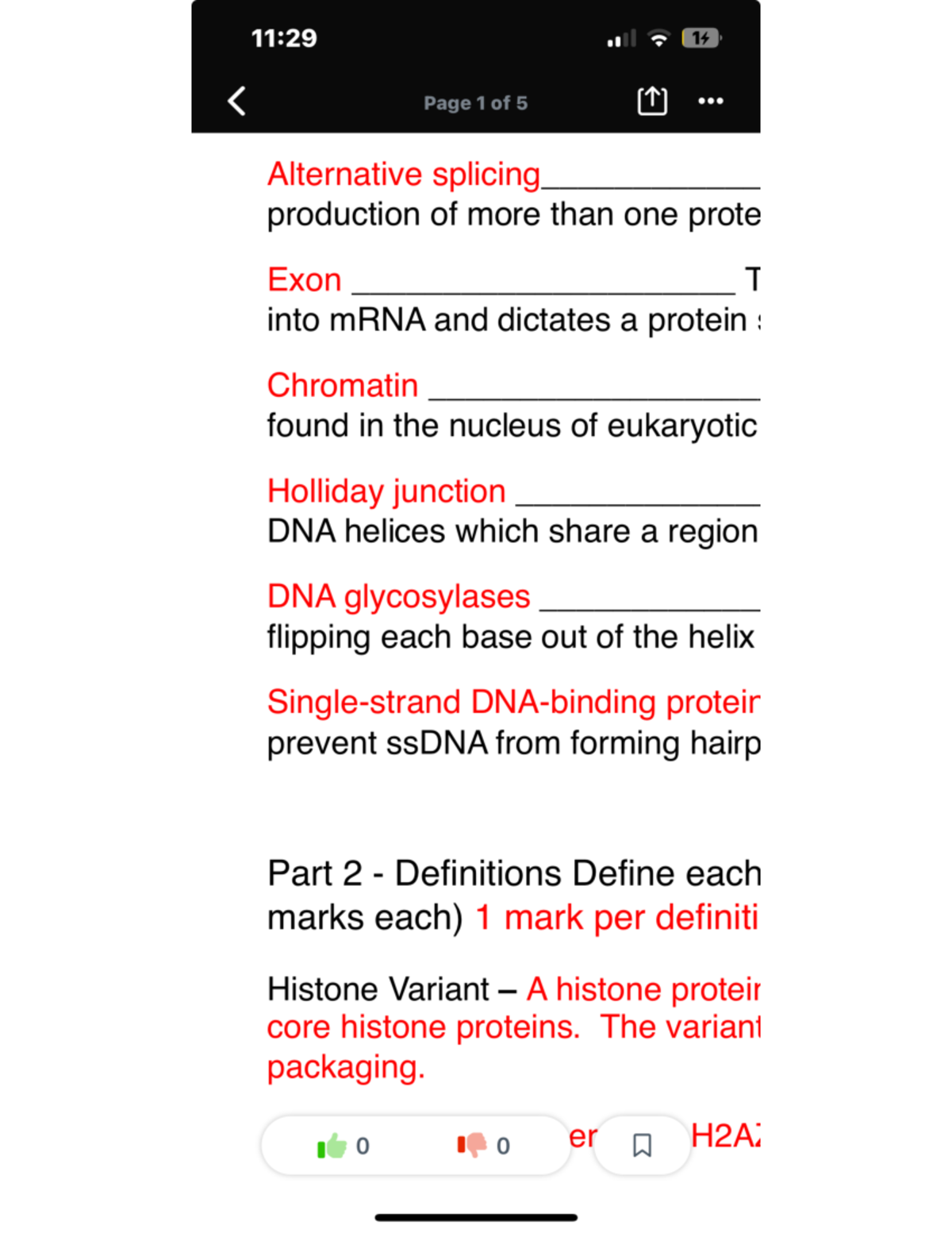 Splicing of genome - 11:29 14 Page 1 of 5 Alternative splicing ...