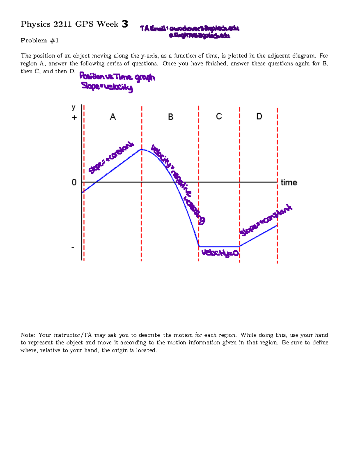 GPS Week 3 - GPS Problems - ####### Physics 2211 GPS Week 3 Problem ...