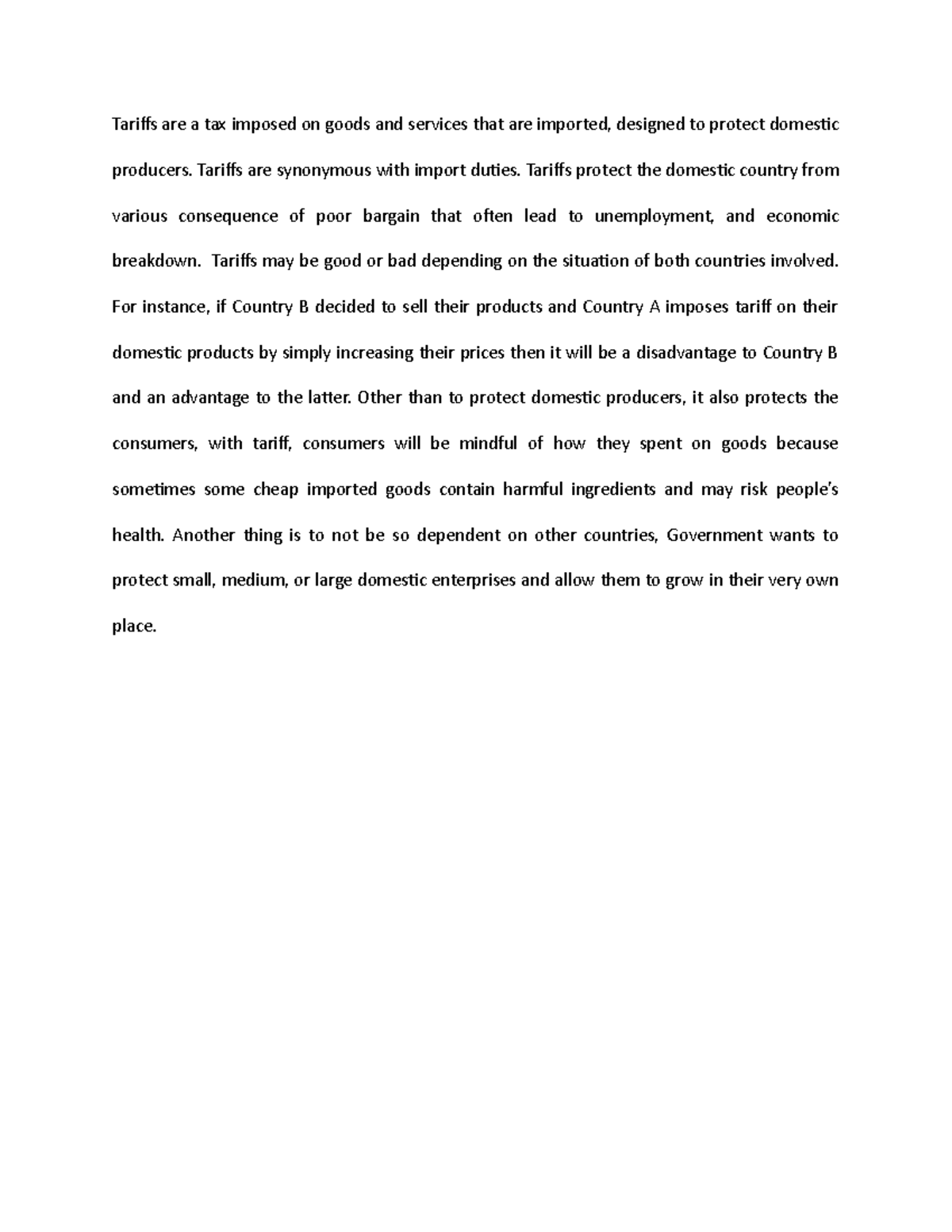 Tariffs and FDI - Tarifs are a tax imposed on goods and services that ...