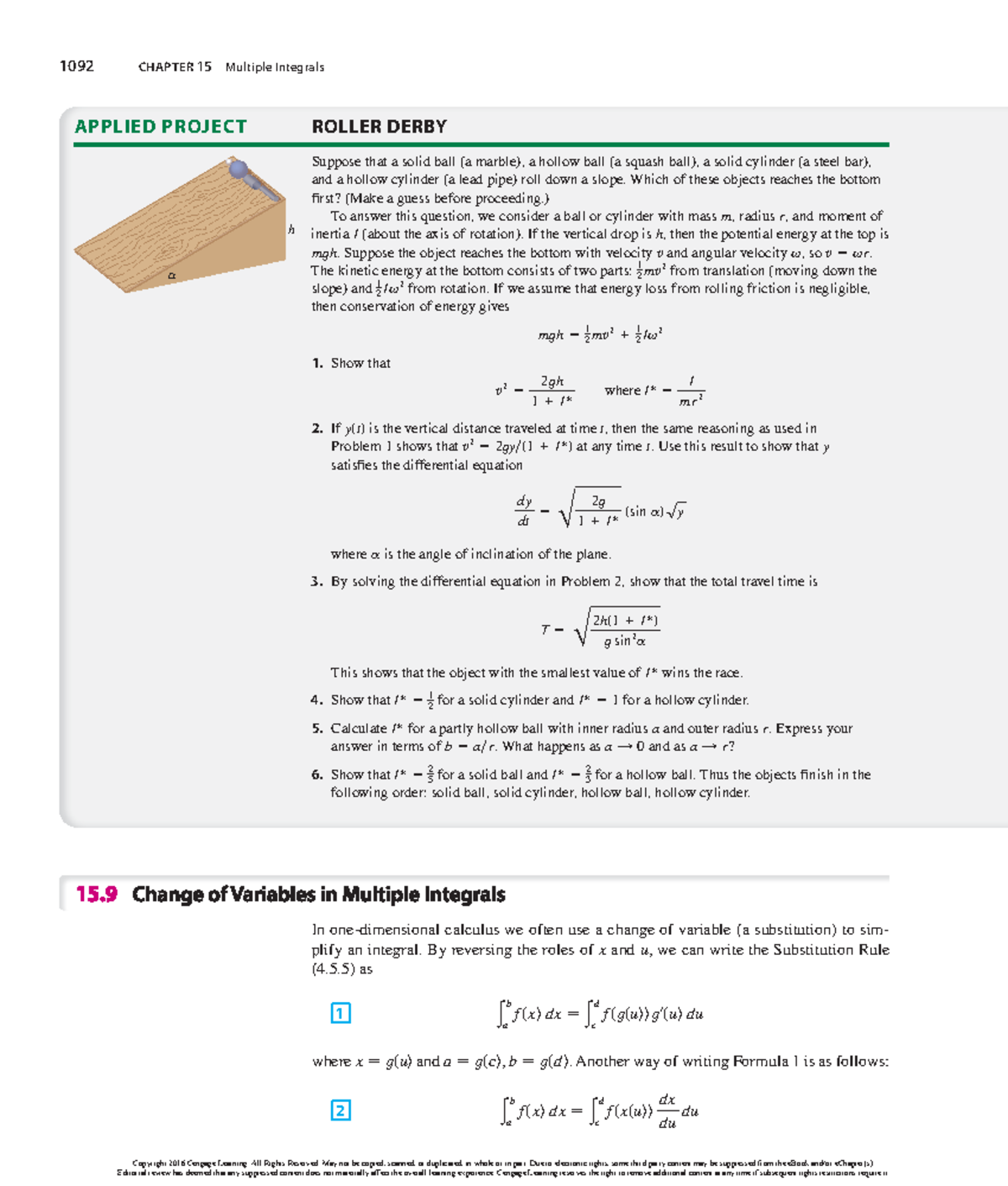 Math ch-15-9 - math work - 1092 CHAPTER 15 Multiple Integrals Suppose that a solid ball (a ...