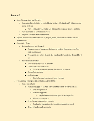 Exam 2 - Exam number 2 of the course Geography 102. - EXAM 2 An ...