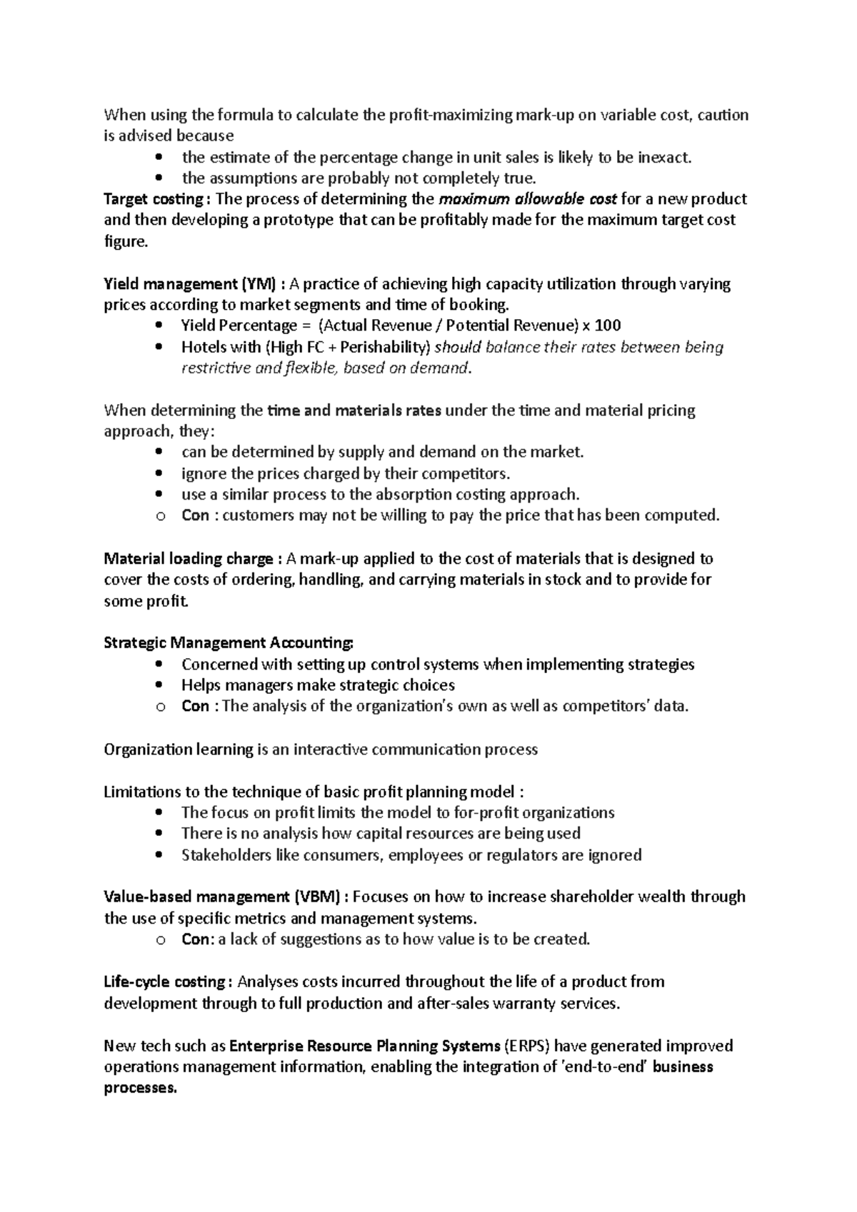 AC4002 - Week 10 - Readings notes Week 10 - When using the formula to ...