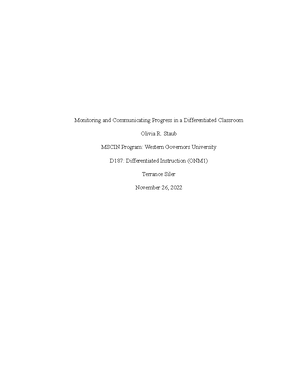 D187 TASK 1 WGU - D187 Task 1 - ONM1 TASK 1: EXAMINING THE ...