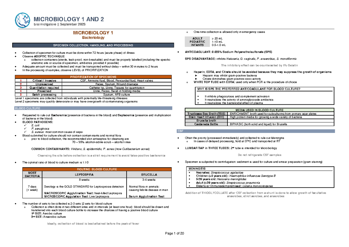 MTAP Microbiology 1 - MTAP NOTES - MICROBIOLOGY 1 AND 2 brainrotgaIore ...