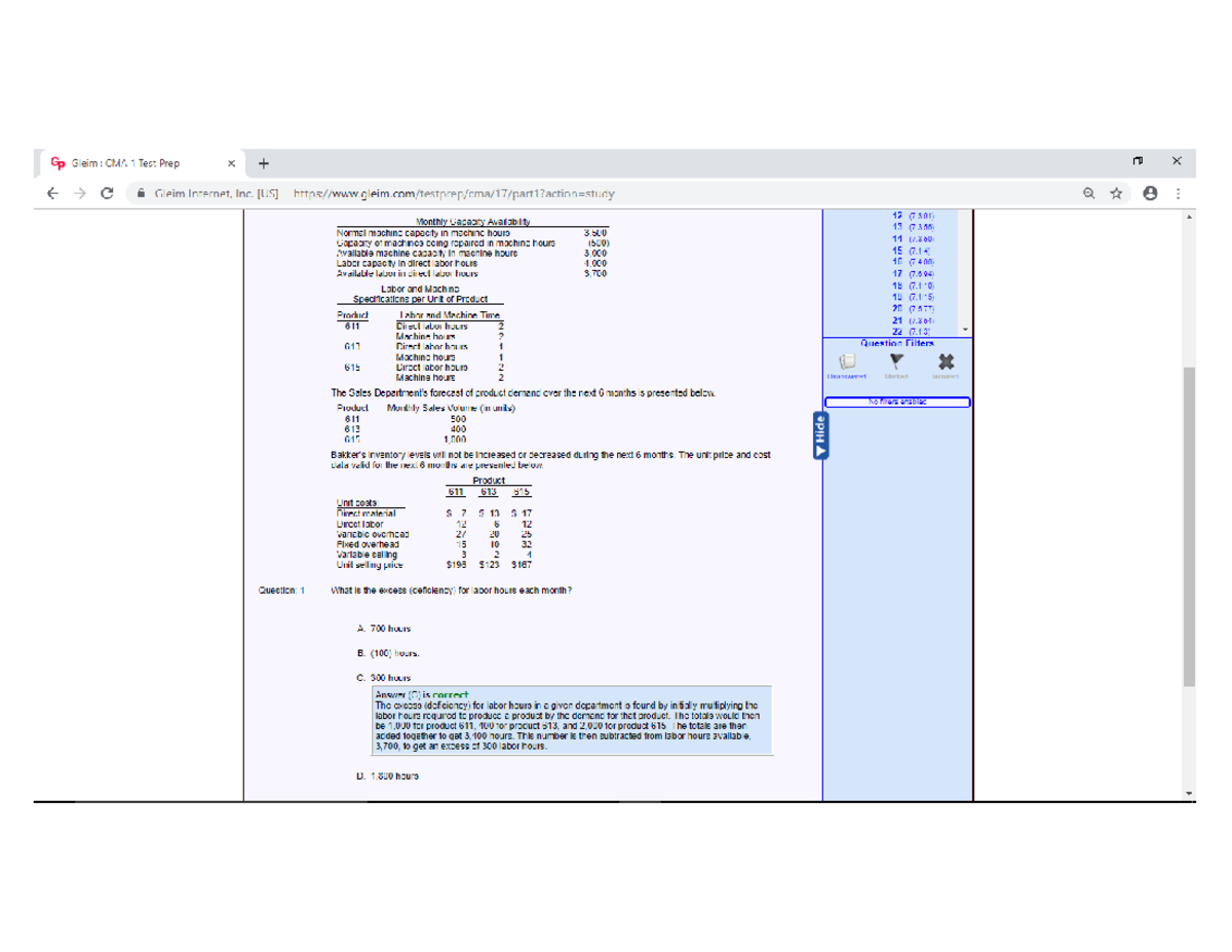 2 Gleim Questions 2021 Unit 7 Q& Answers - CMA - Studocu
