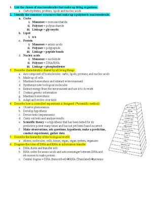 Bio notes ch 1 - Chapter 1 what is science? Science is the search for ...