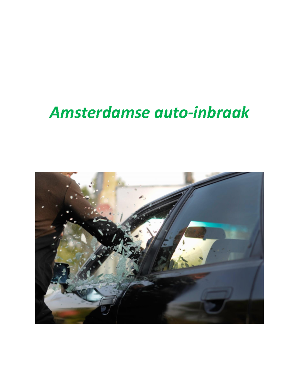 Amsterdamse auto-inbraak dossier - CMO hbo rechten - Amsterdamse auto ...