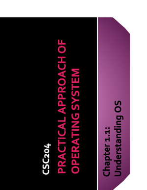Topic 1 lecture note - 1 Basic operating System Theory 1 Understanding Operating System 1.1 What ...