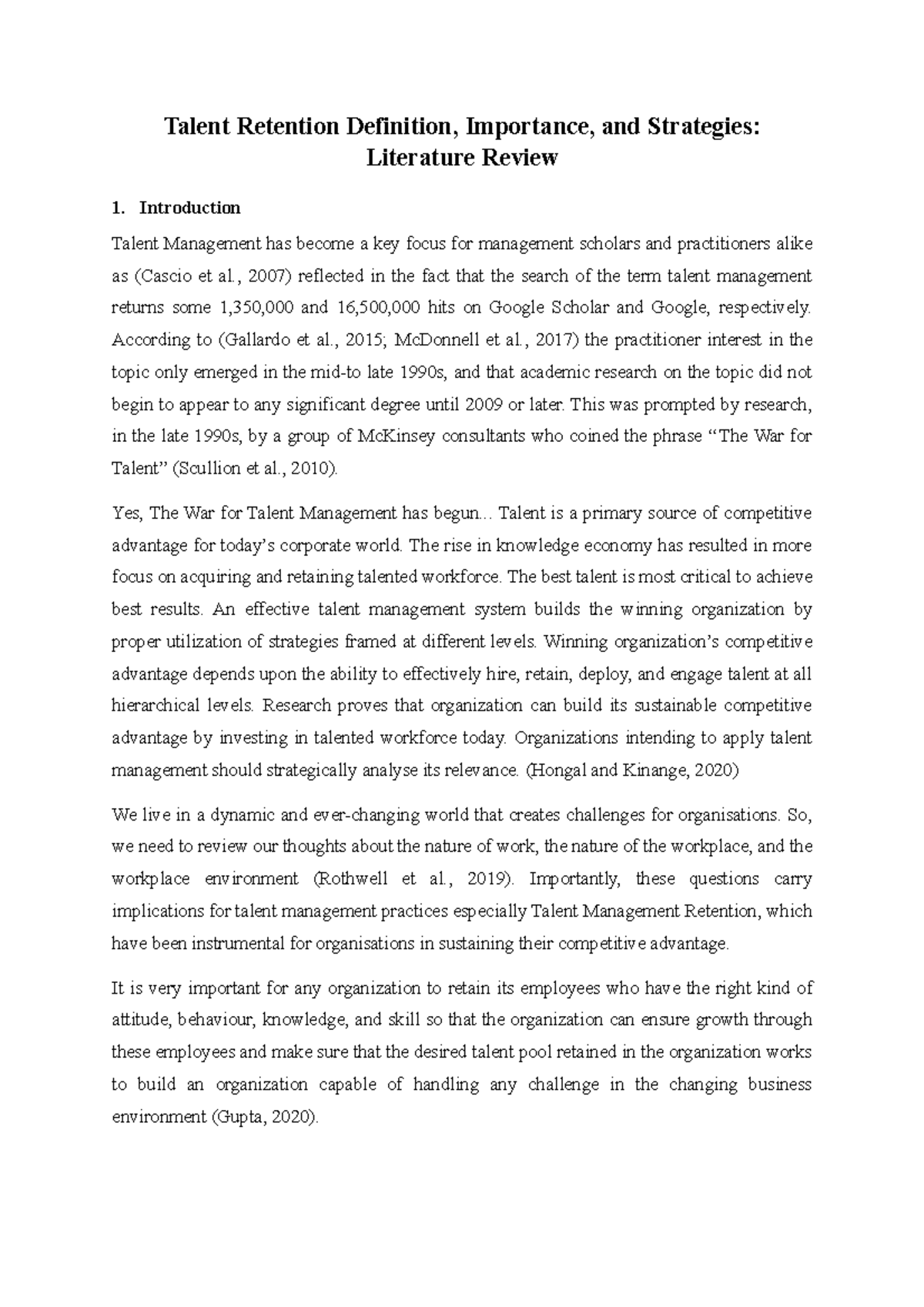 Final Copy - Talent Retention Definition, Importance, and Strategies ...