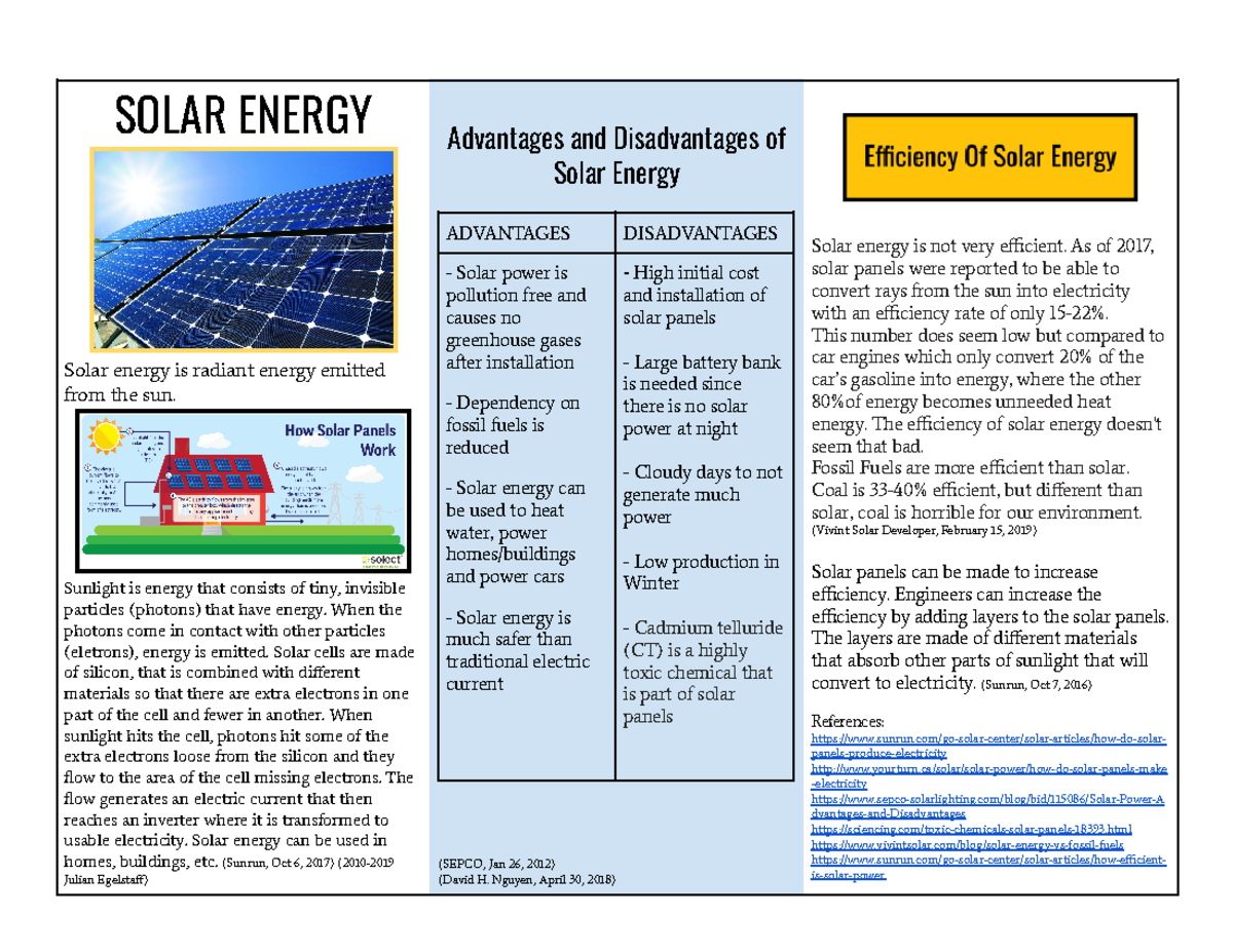 Solar Energy source pamphlet - Studocu