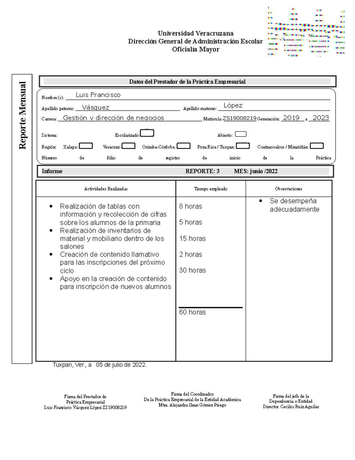 Formato Reporte Mensual 3 luiti - copia - copia - Universidad ...