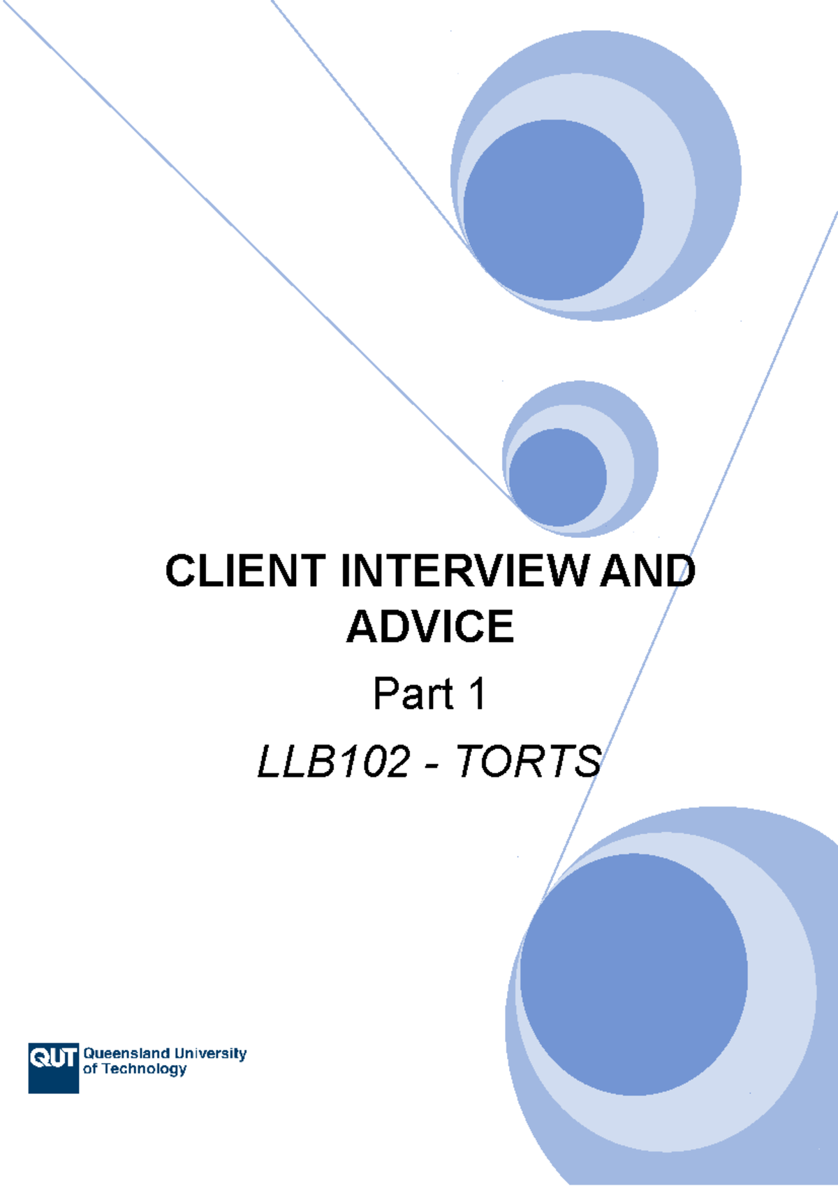 Client Interview and Advice - Part 1 (Upload) - CLIENT INTERVIEW AND ...
