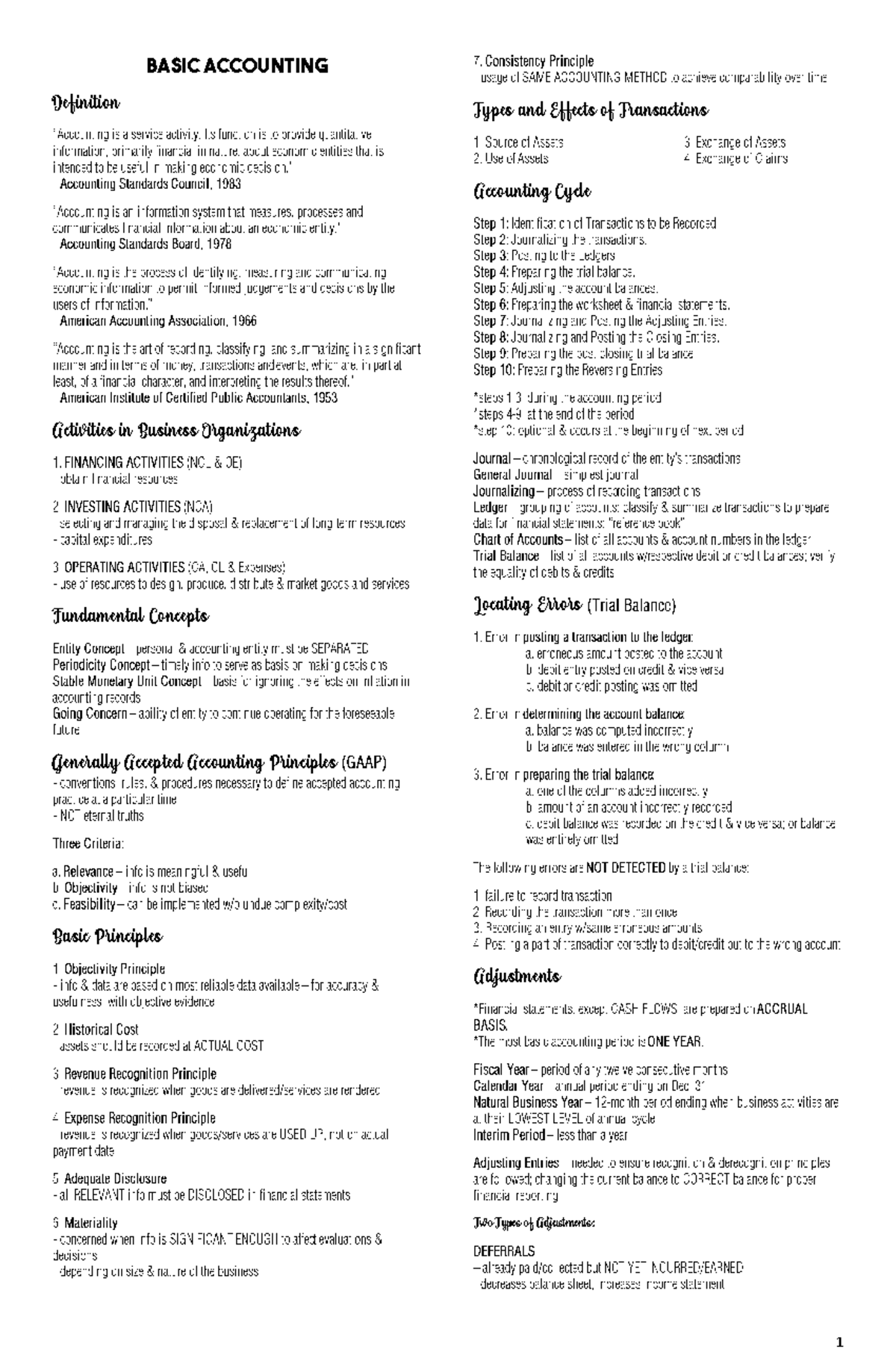 BFAR - reviewer - Basic Financial Accounting and Reporting - Basic ...