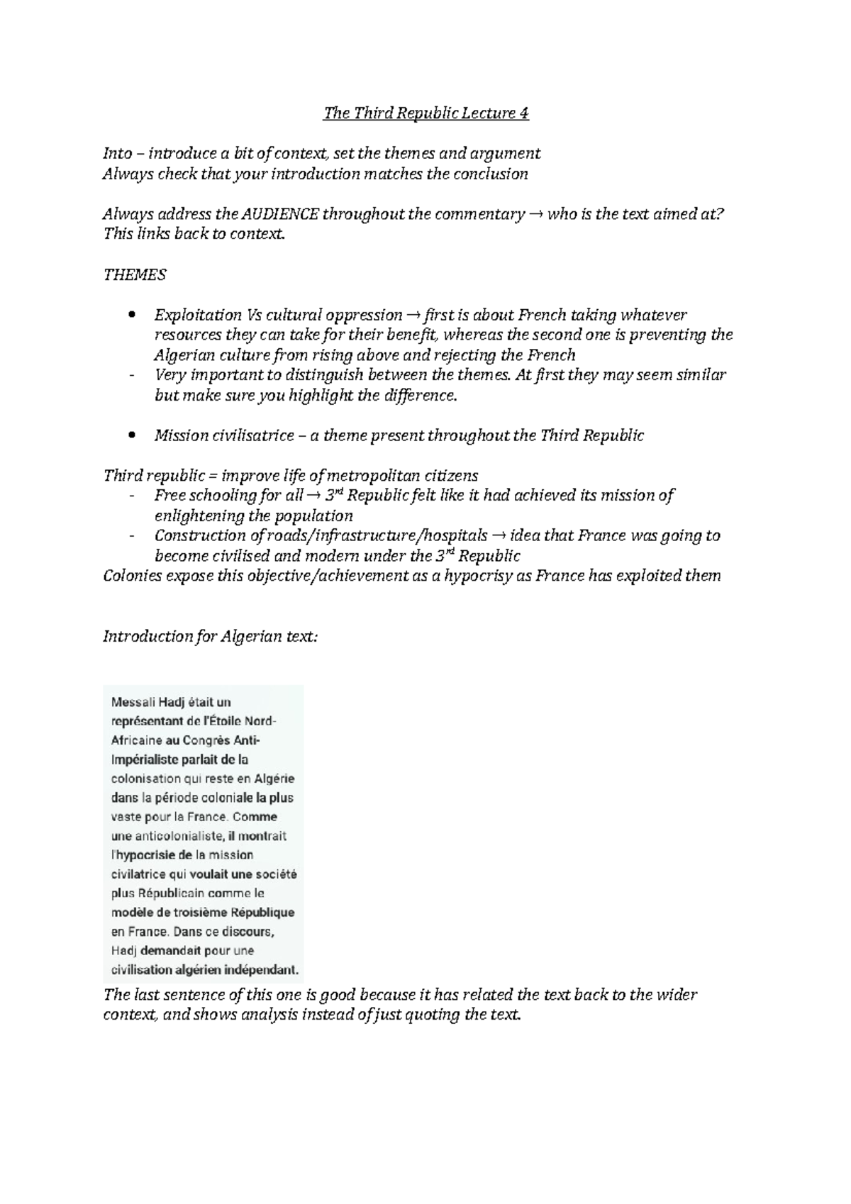 The Third Republic Lecture 4 workshop 2 - The Third Republic Lecture 4 ...