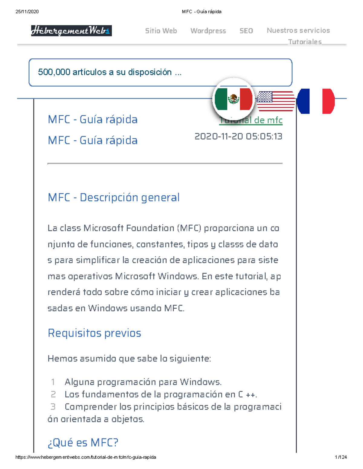 MFC - Guía rápida - si xddd ddd - Tutorial de mfc 2020-11-20 05:05: MFC - Guía rápida MFC - Guía ...