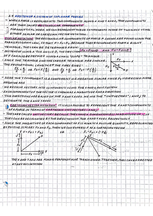 Statics Notes (CH2 Force Vectors) - EGR 140 - Studocu