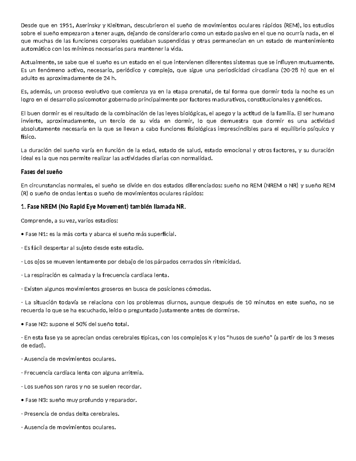 Seminario sueño - excelnte - Desde que en 1951, Aserinsky y Kleitman ...